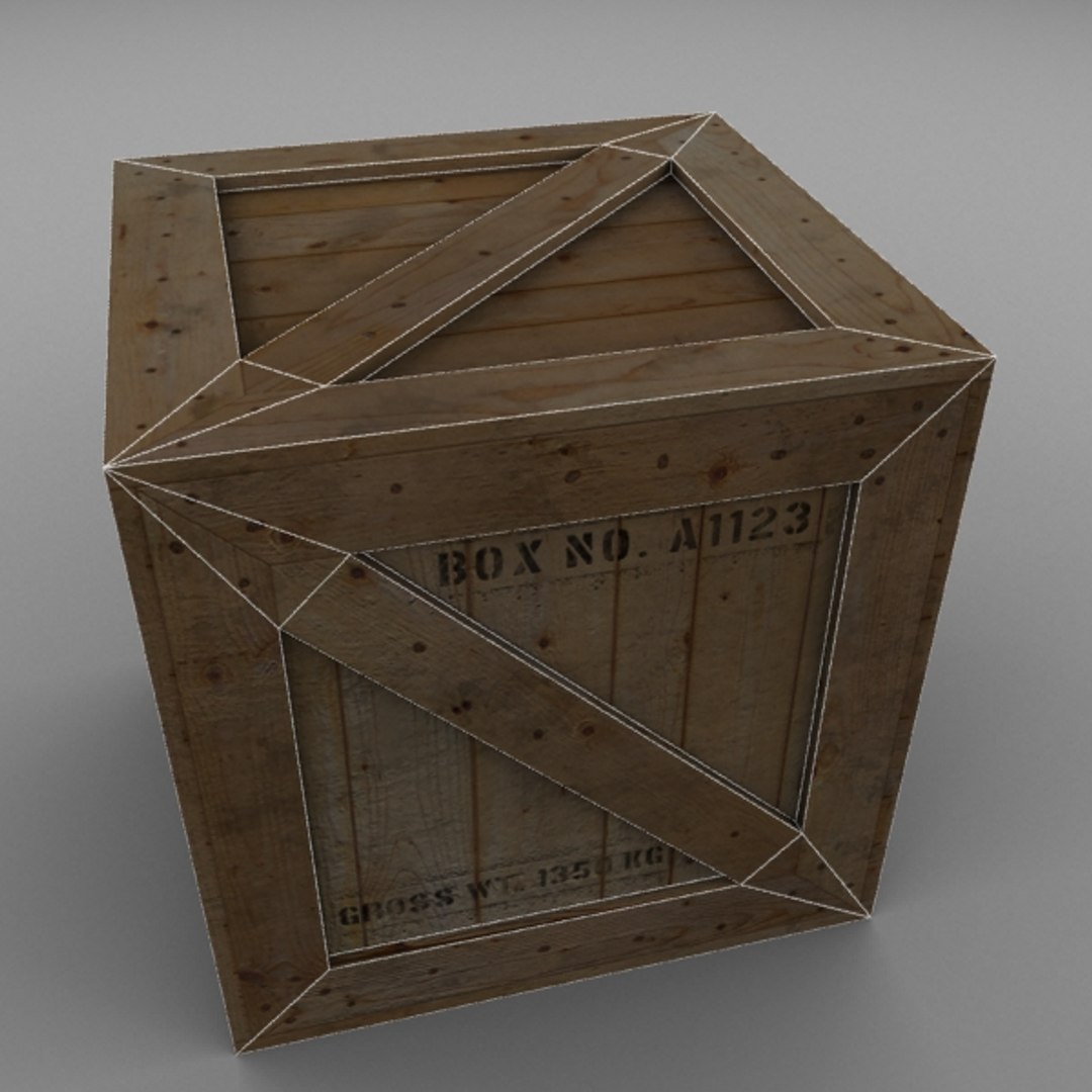 3d Model Wood Carton