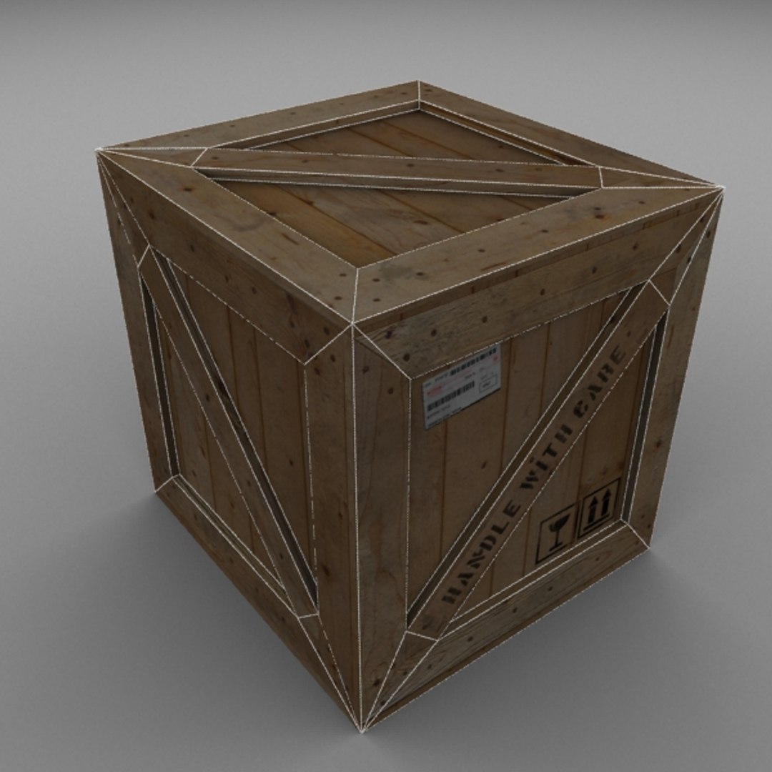 3d Model Wood Carton