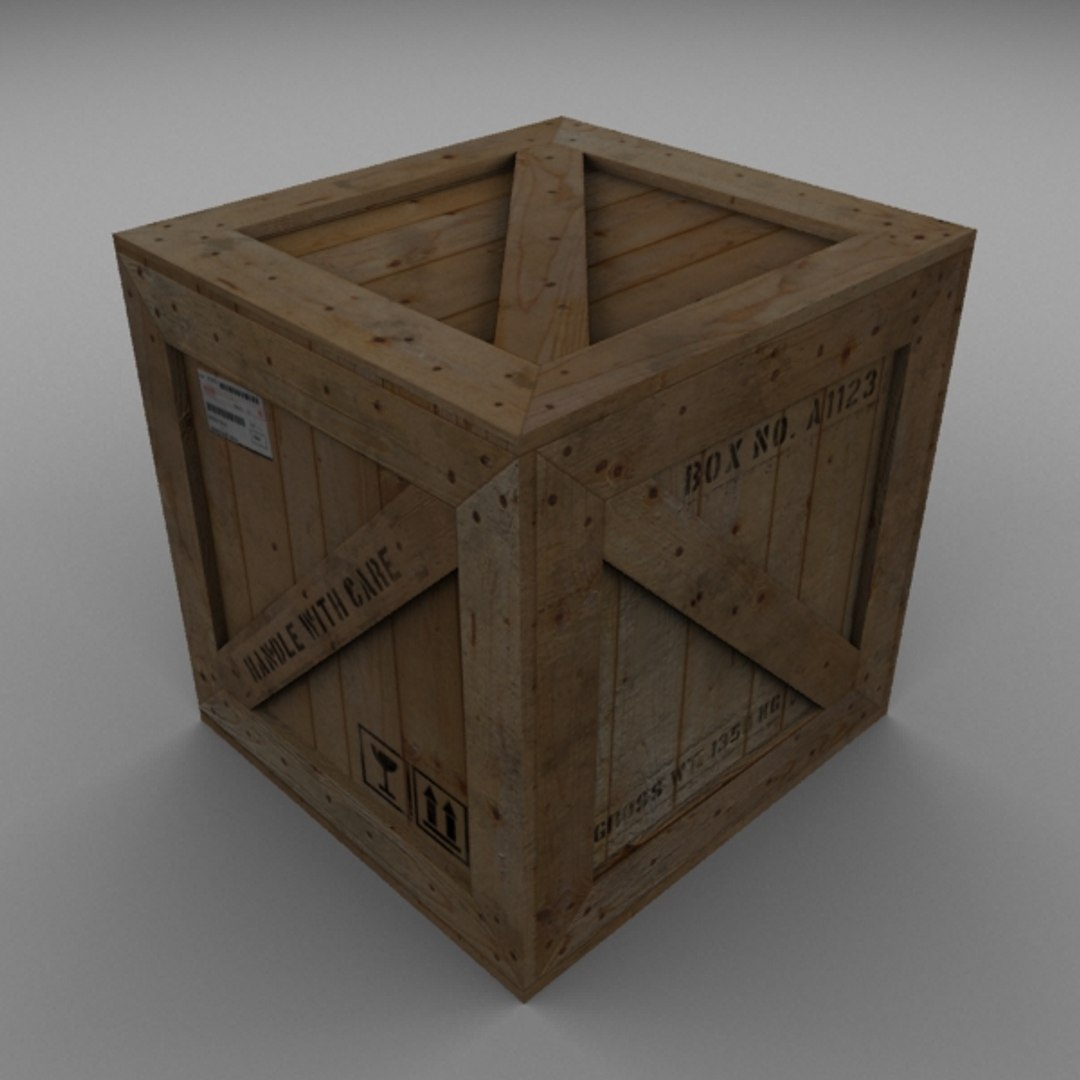 3d Model Wood Carton
