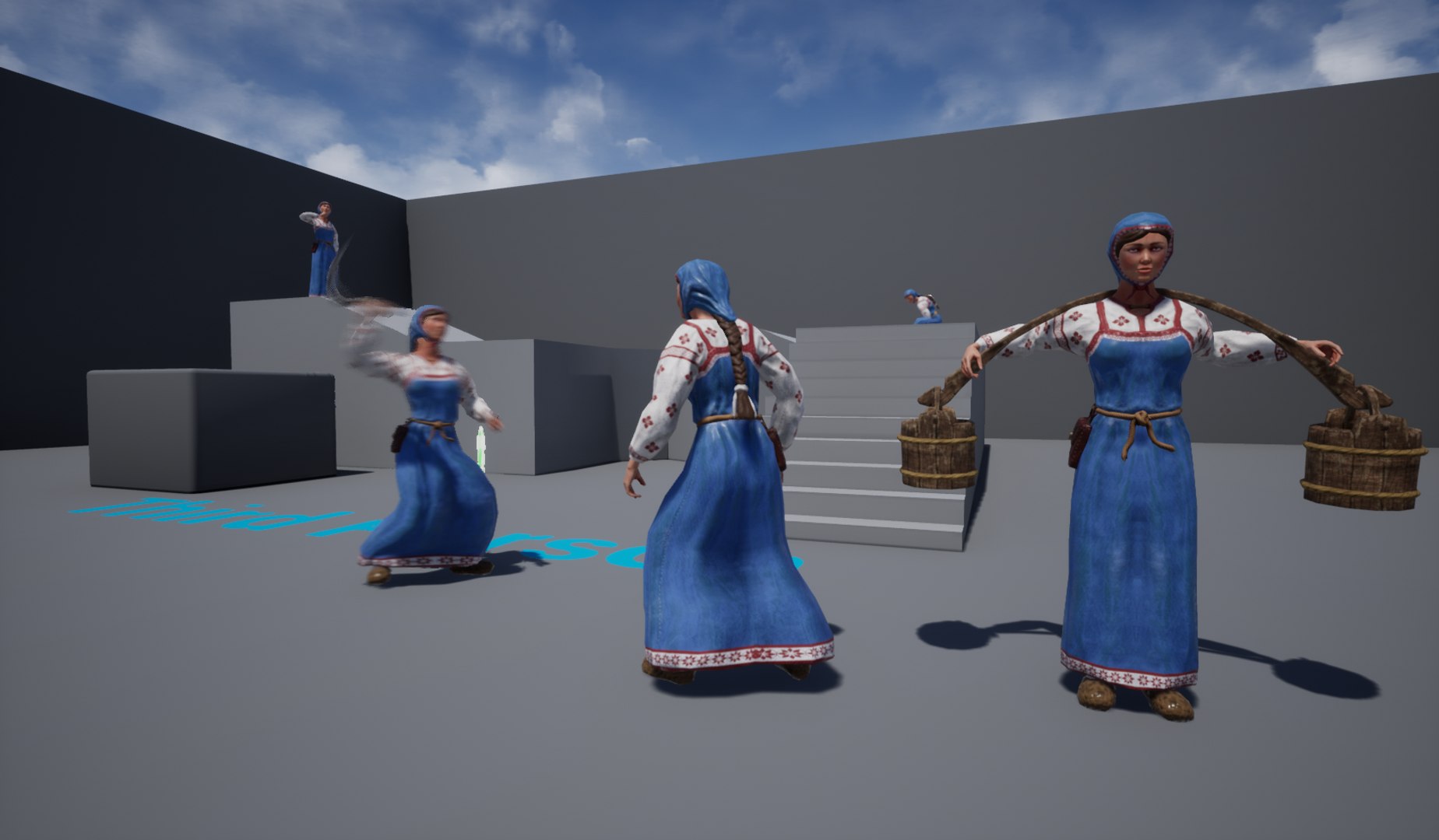 3D peasant villager woman character - TurboSquid 1340881
