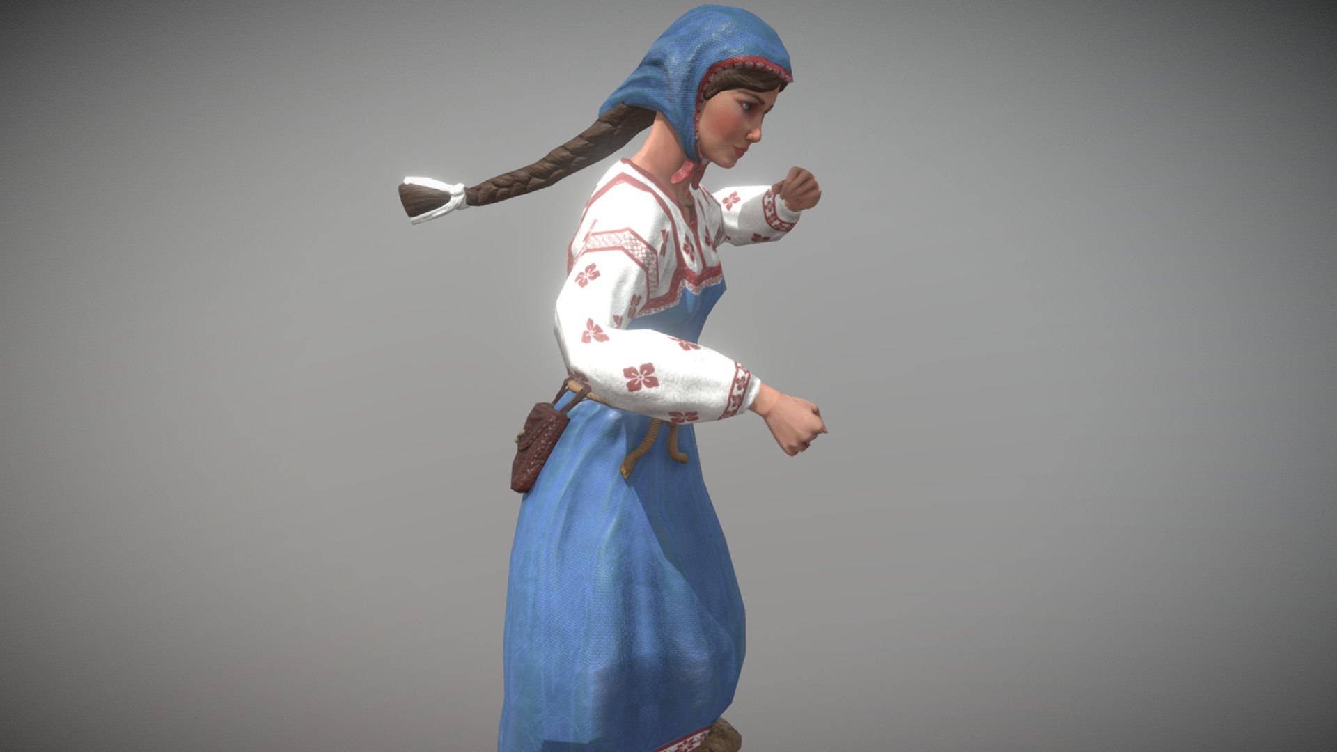 3D peasant villager woman character - TurboSquid 1340881