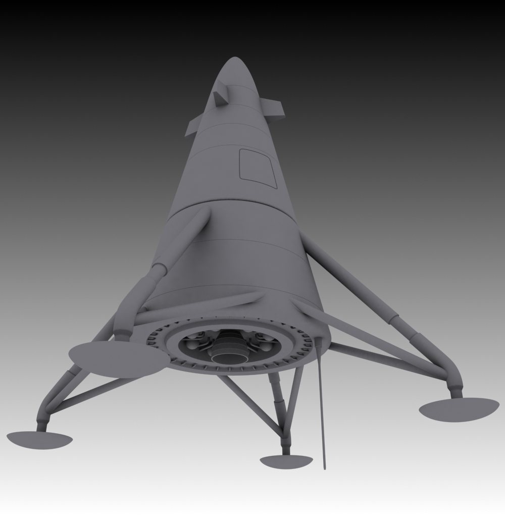 3d model lunar lander