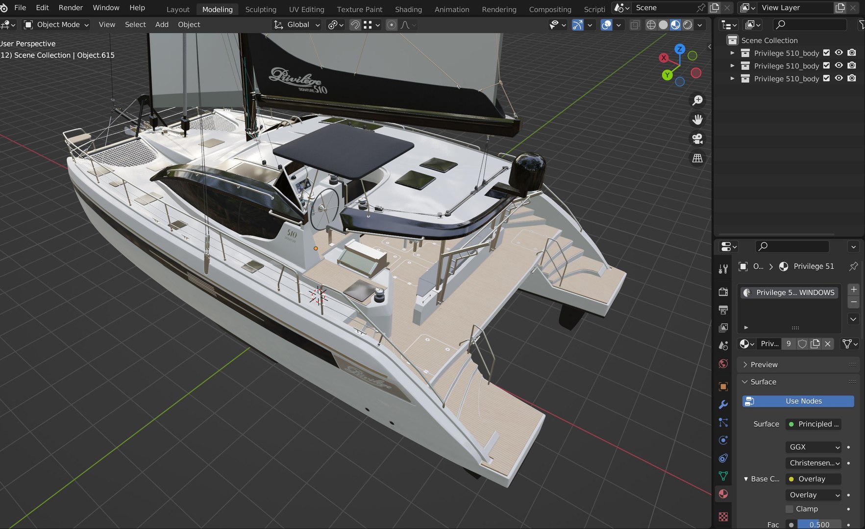 Privilege 510 White 3d Model MODERN DESIGN 3D Model - TurboSquid 2007034