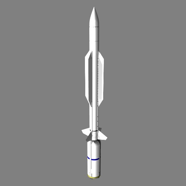 raytheon missile sm-6 3d model