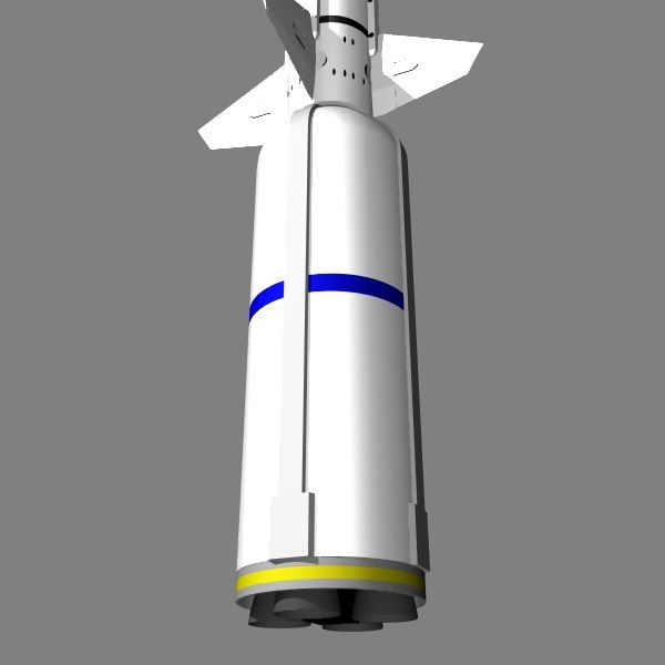 raytheon missile sm-6 3d model