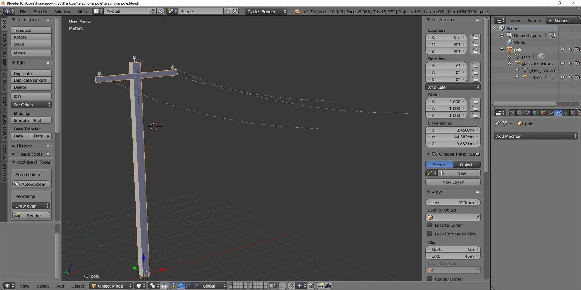 Telephone Pole 3D Model - TurboSquid 1378109