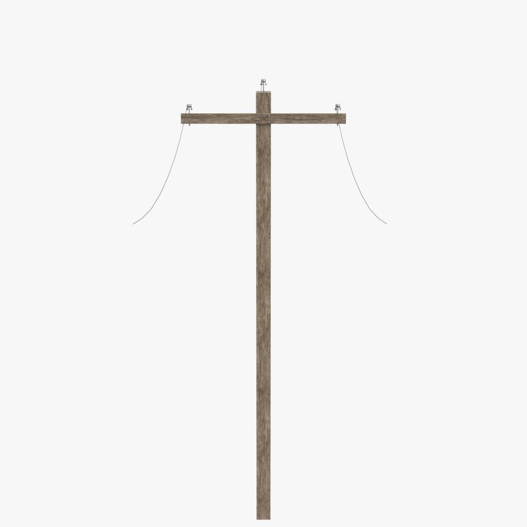 Telephone Pole 3D Model - TurboSquid 1378109