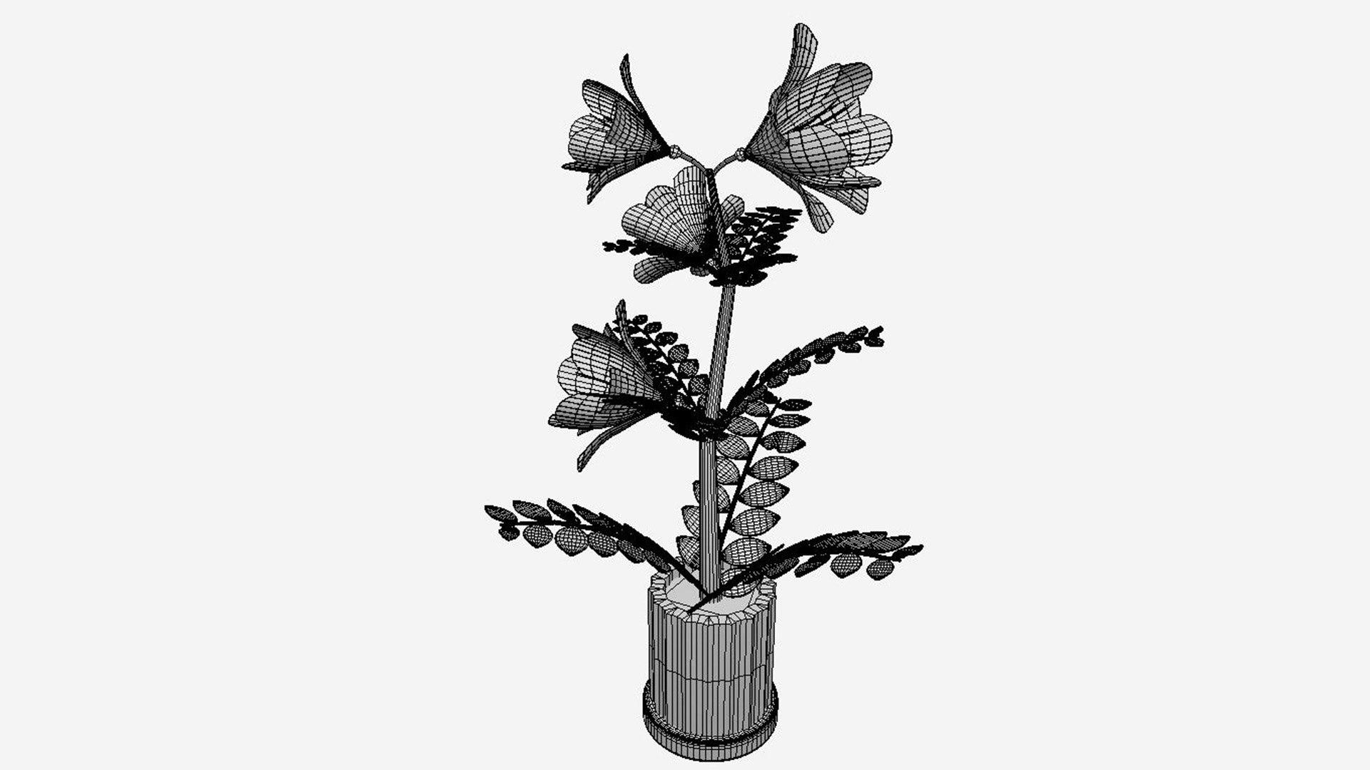 3D Blue Flower - TurboSquid 2069409