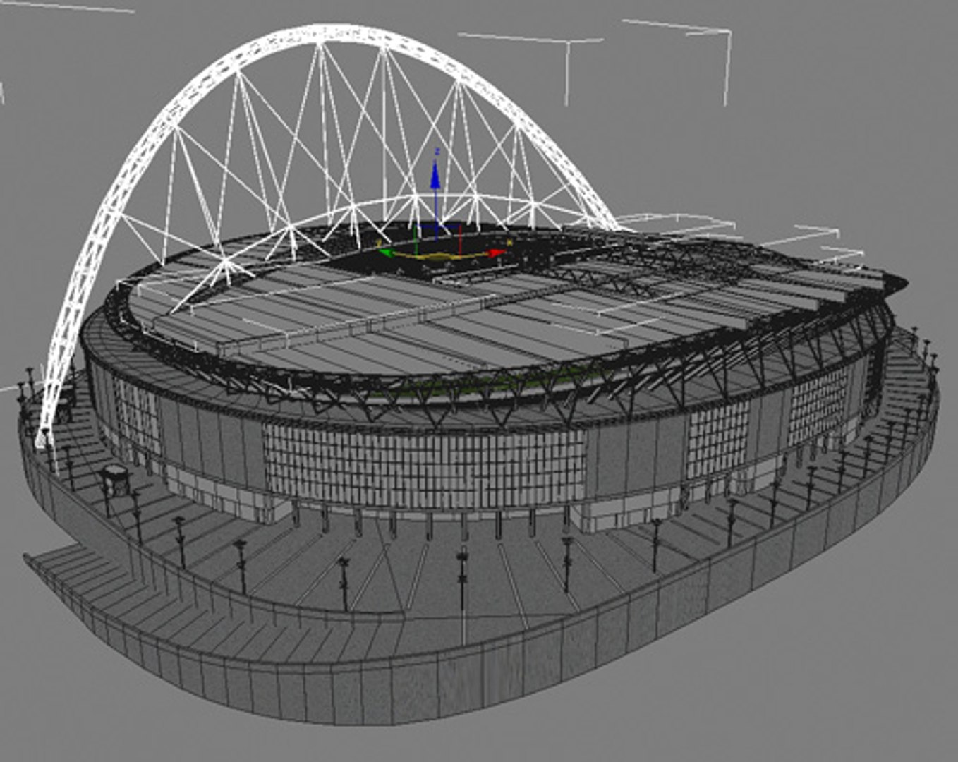 3d model architectural london stadium build