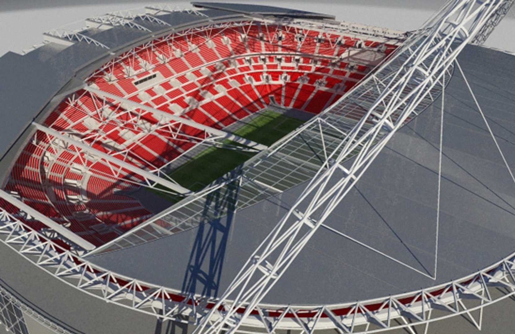 3d model architectural london stadium build