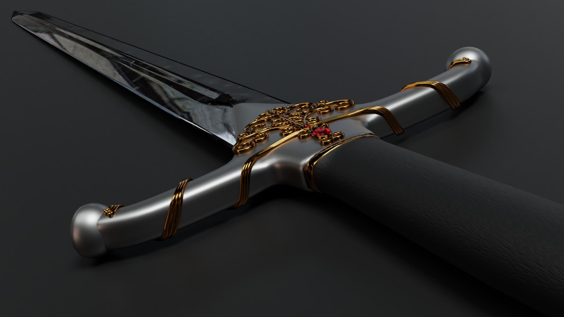 3D Ruby Sword - TurboSquid 1952629