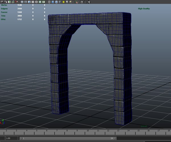 3d model stone arch