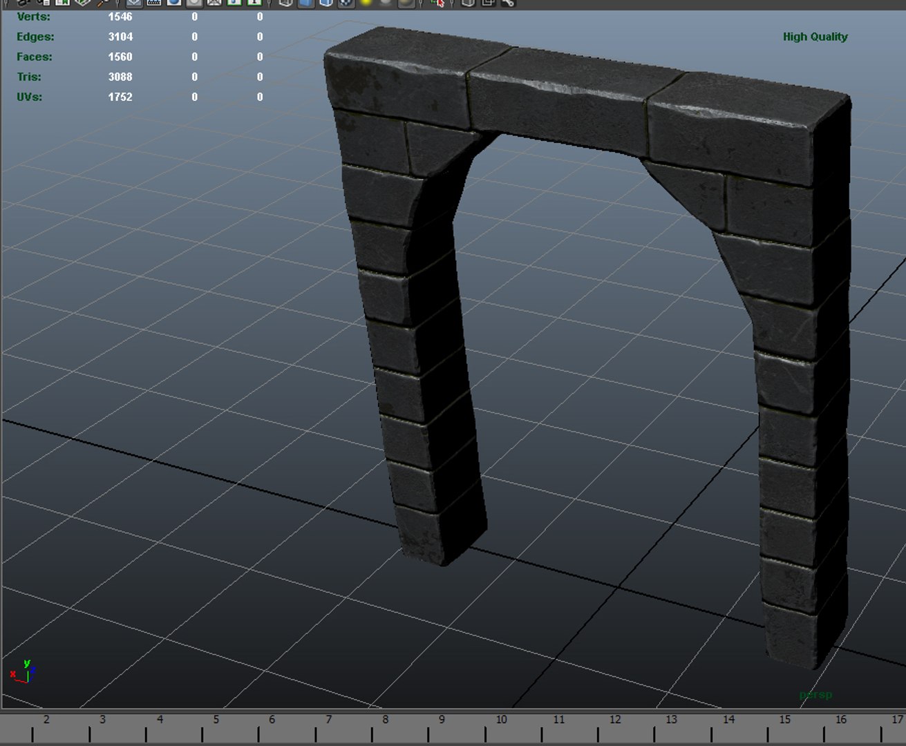 3d Model Stone Arch