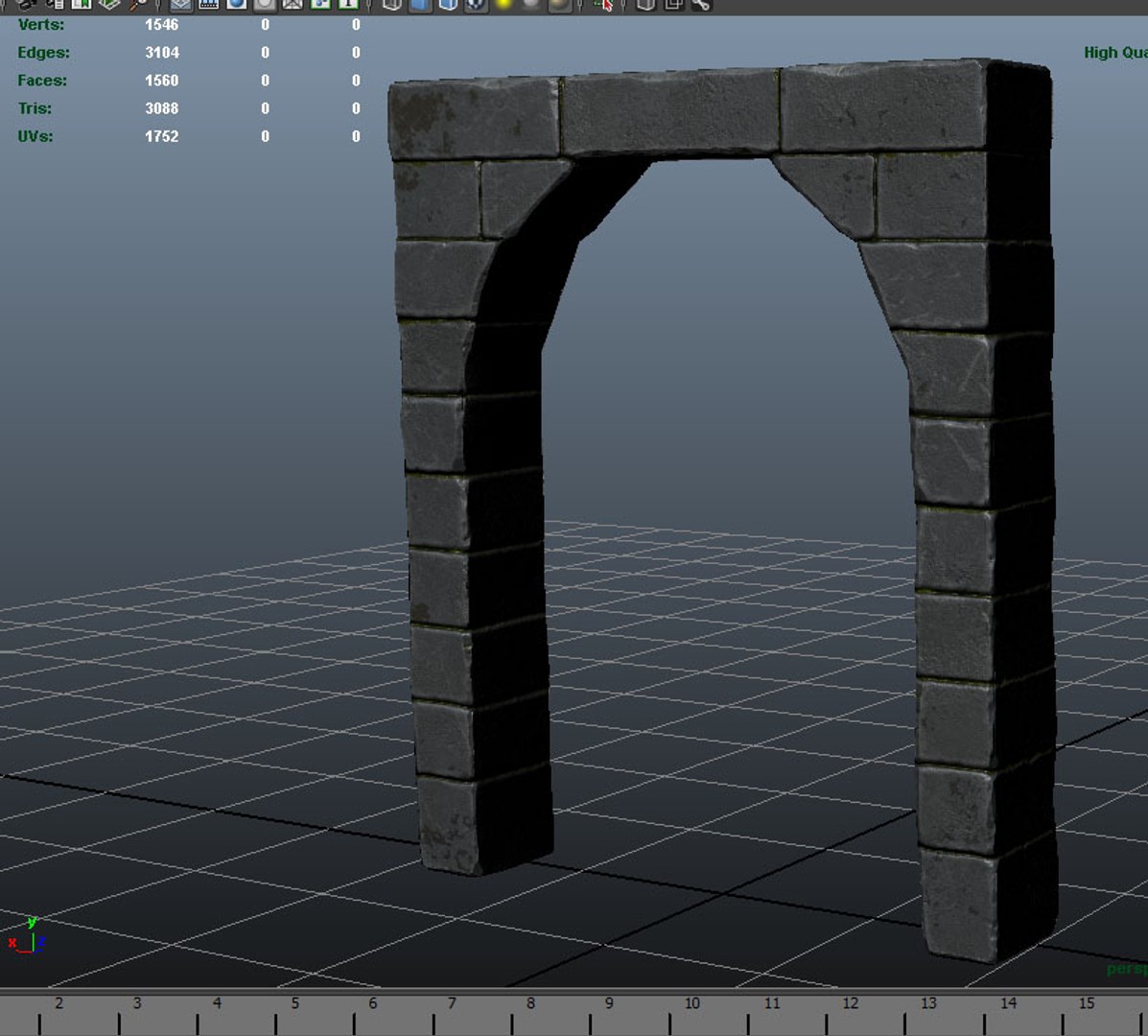 3d Model Stone Arch