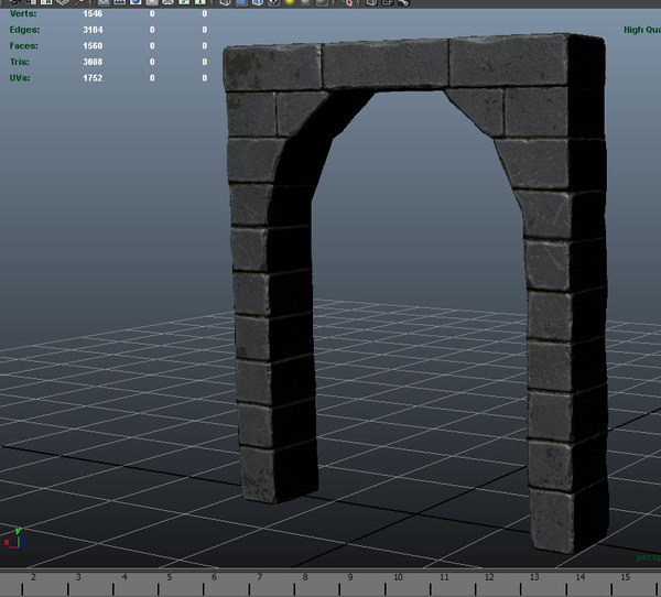 3d model stone arch