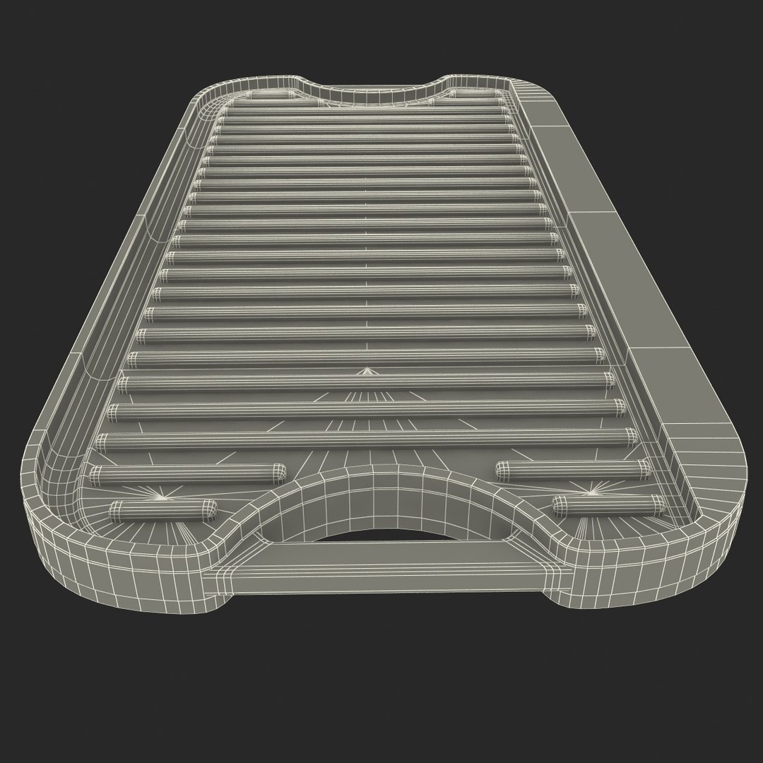 3d model iron grill griddle