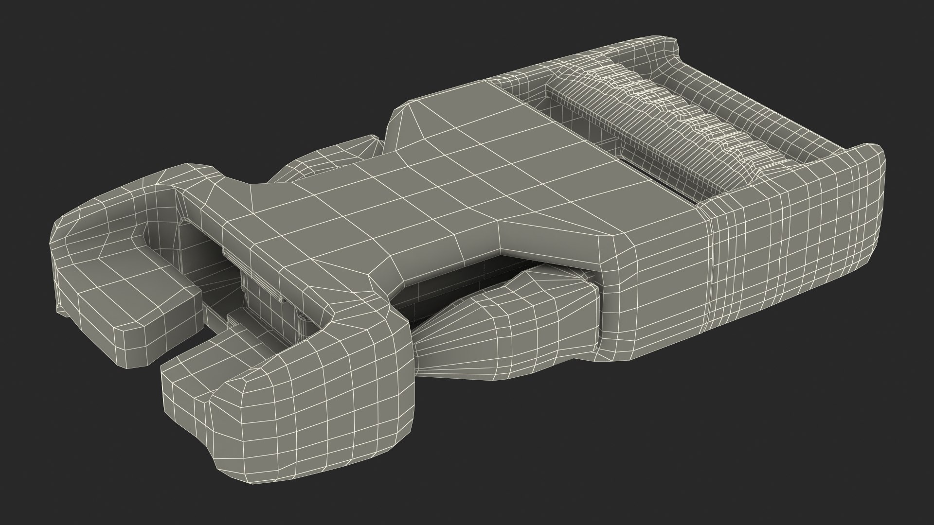 Quick Release Plastic Buckle 3D Model - TurboSquid 1781650