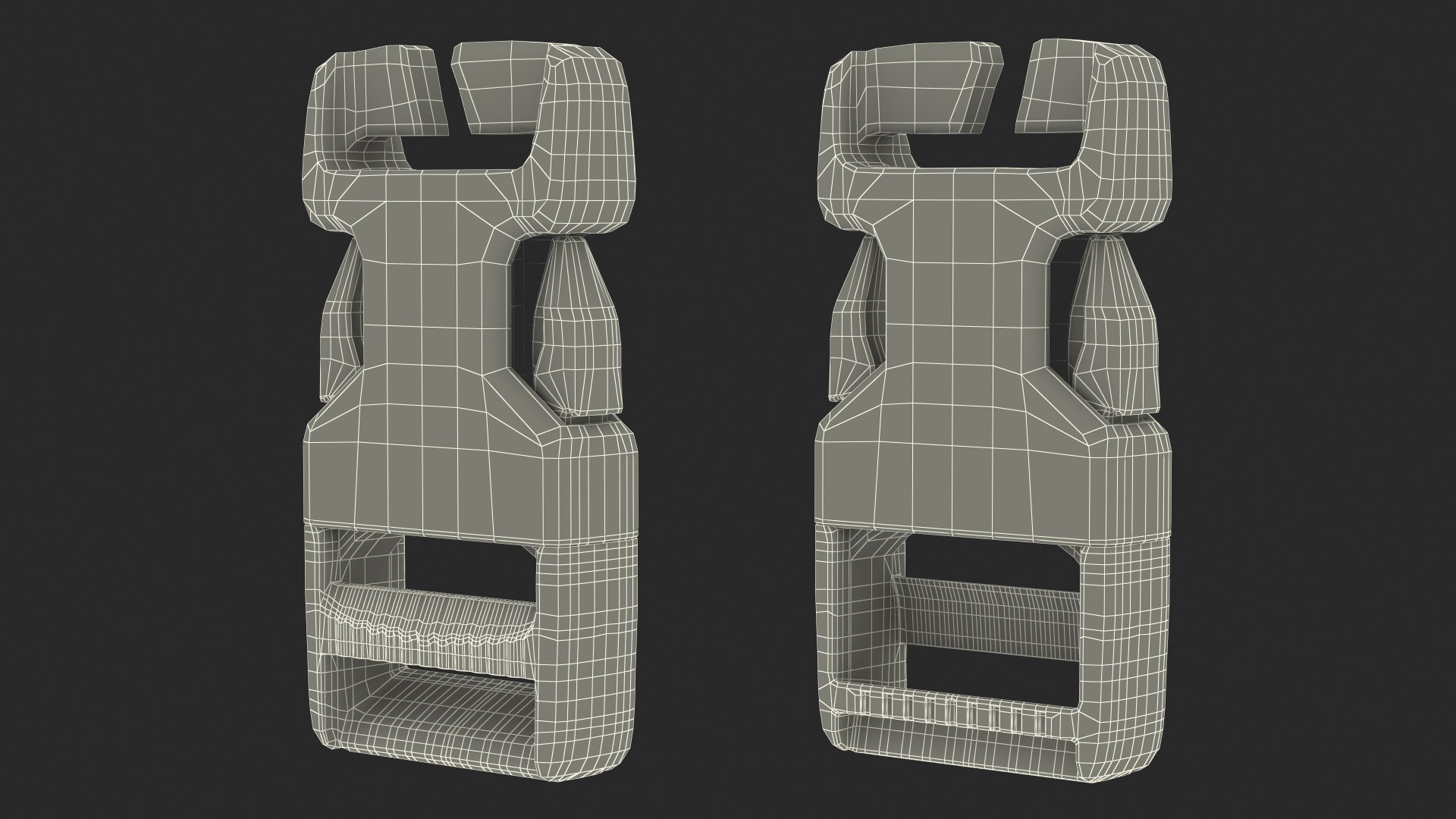 Quick Release Plastic Buckle 3D Model - TurboSquid 1781650