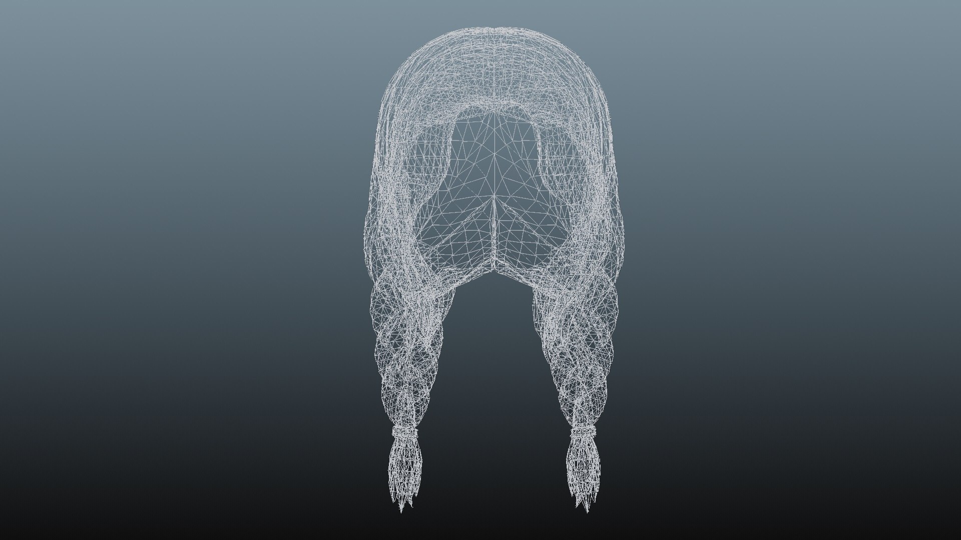 Female hair low poly 2 color model 3D model - TurboSquid 2073396