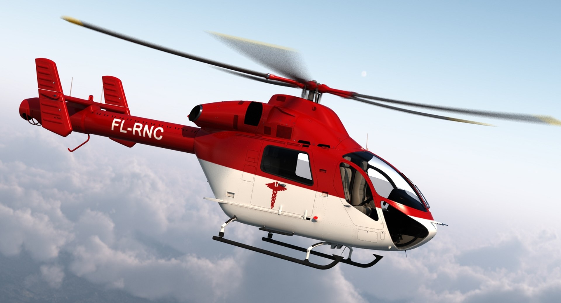 3D Air Ambulance Helicopter Md Model - TurboSquid 1174079