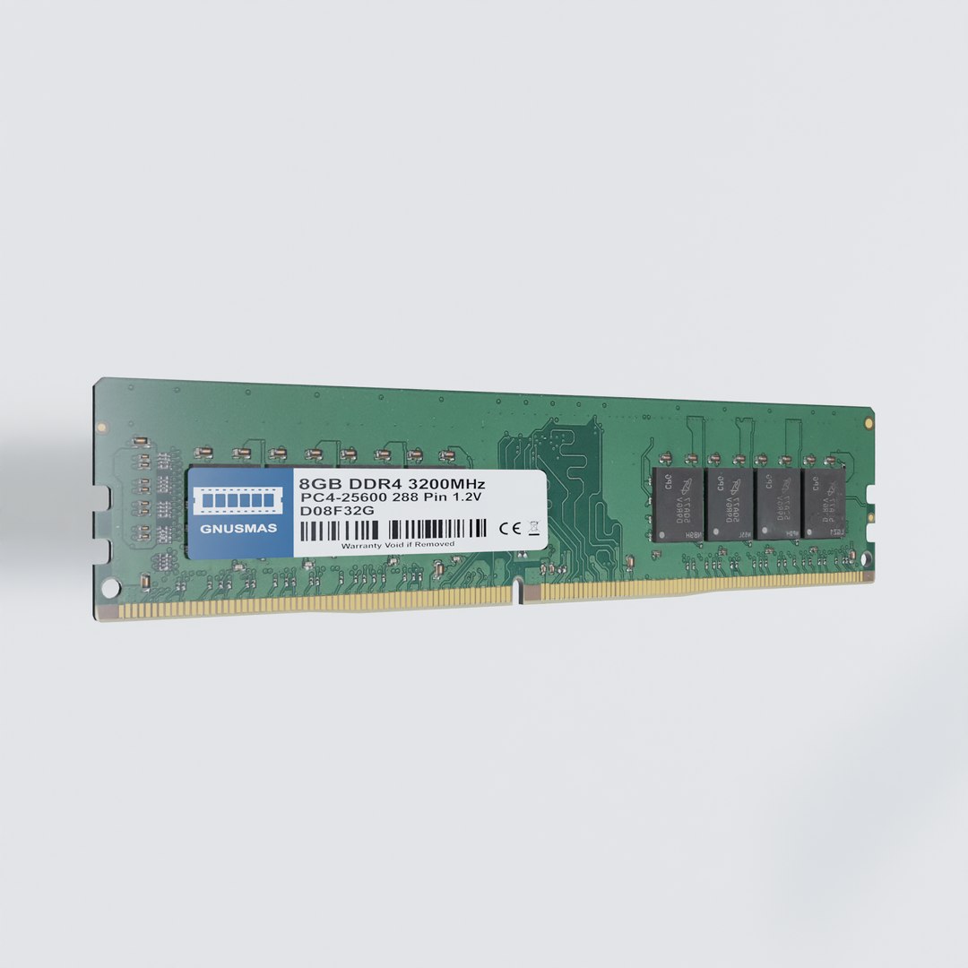 DDR4 RAM 3D Model - TurboSquid 2082611