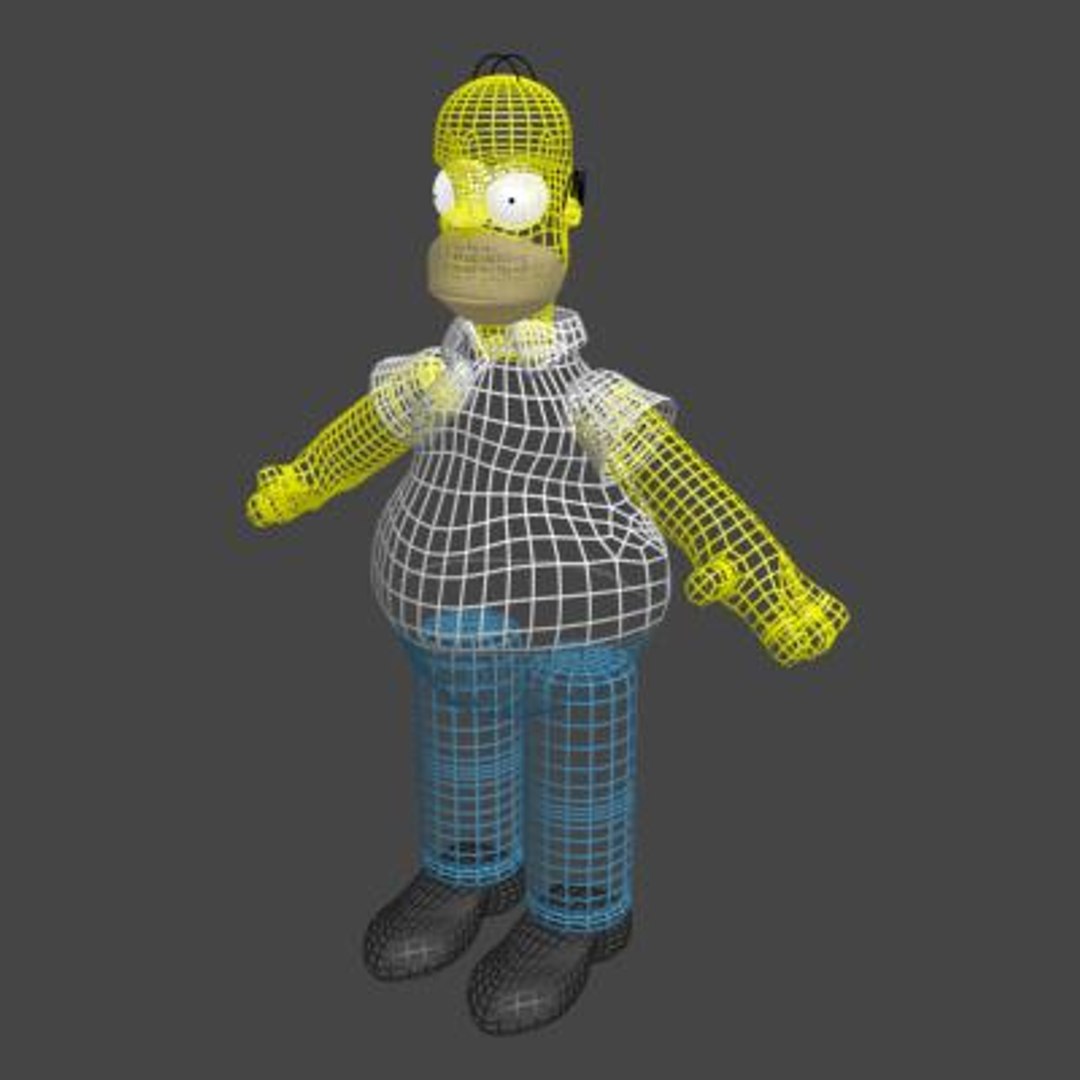 homer cartoon 3d model