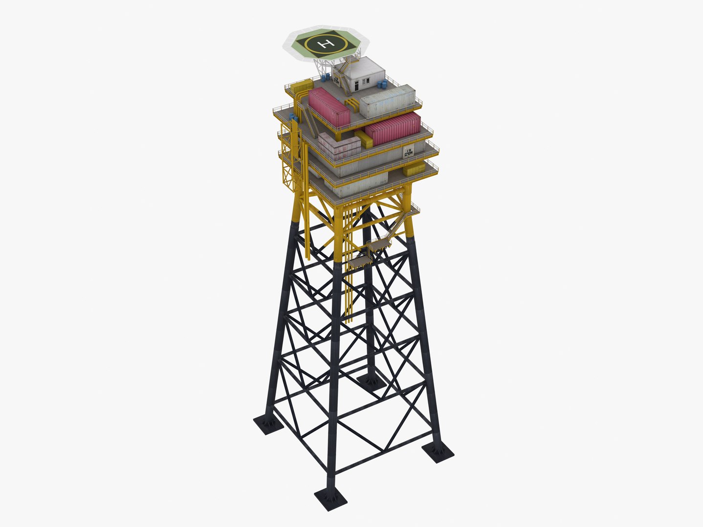 Offshore Wind Farm Jacket And Substation 3D Model - TurboSquid 2173054