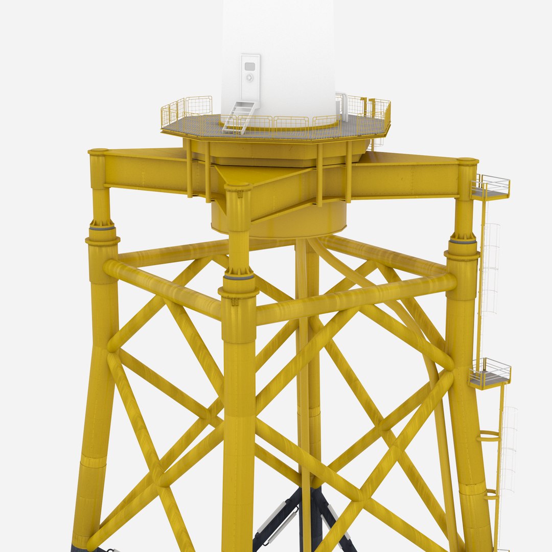 Offshore Wind Farm Jacket And Substation 3D Model - TurboSquid 2173054