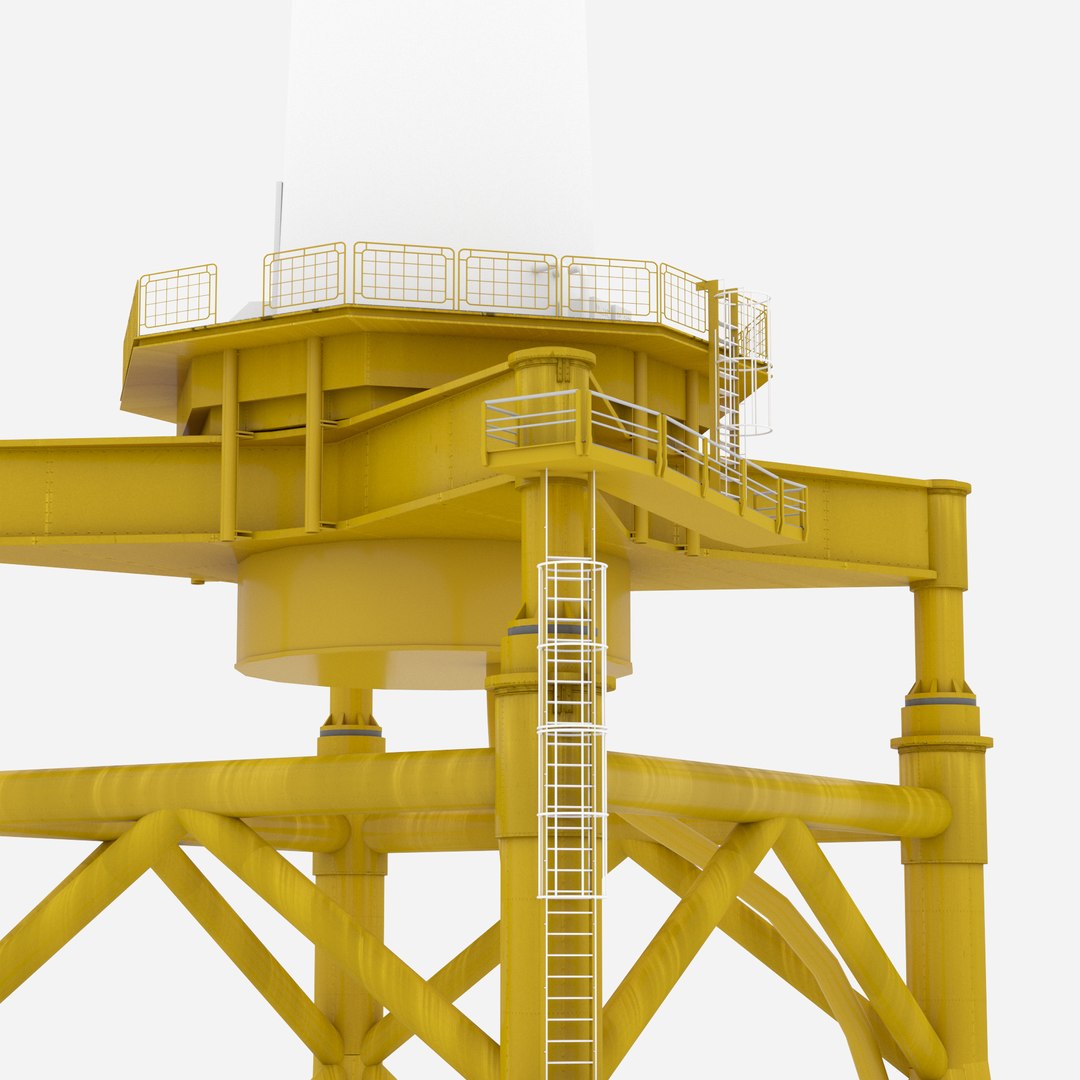 Offshore Wind Farm Jacket And Substation 3D Model - TurboSquid 2173054