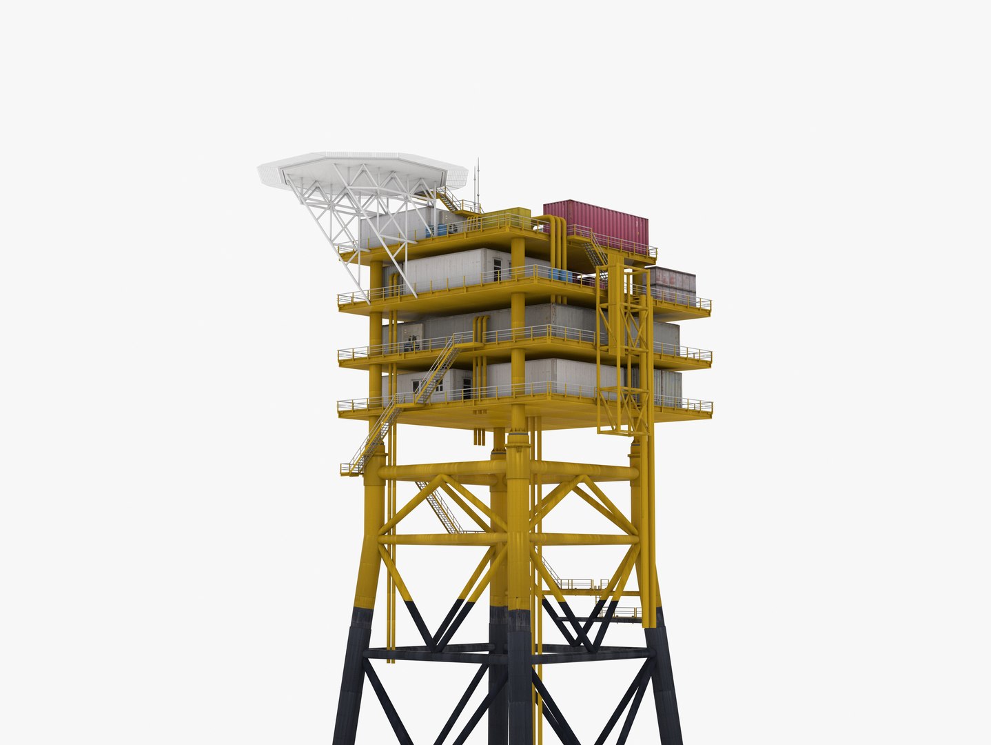 Offshore wind farm Jacket and Substation 3D model - TurboSquid 2173054