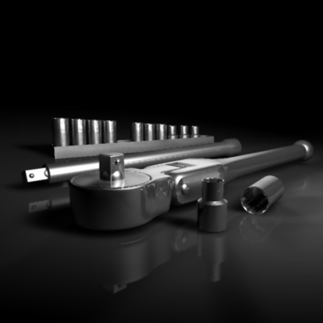 Flexible Ratchet Sockets 3d Model