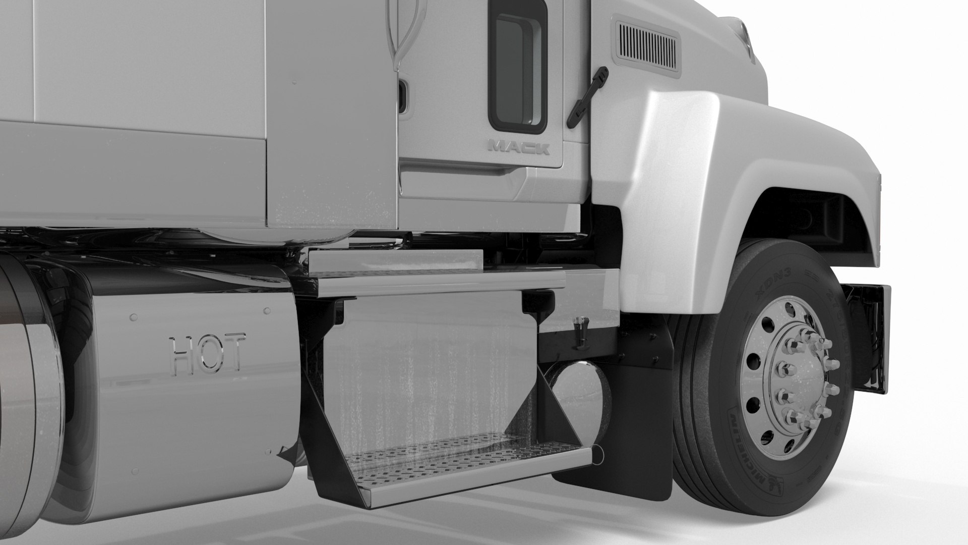 Mack CHU613 Truck Simple Interior Model - TurboSquid 2302707