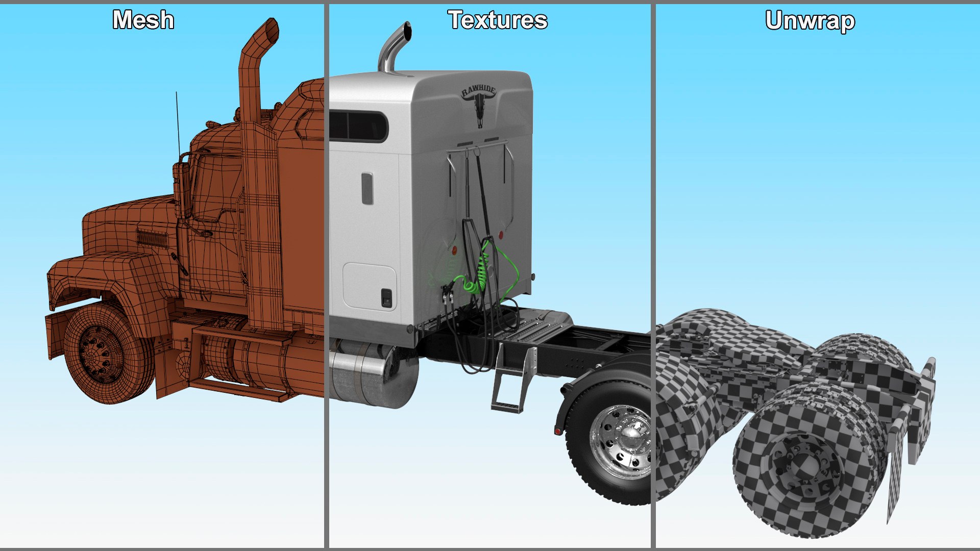 Mack CHU613 Truck Simple Interior Model - TurboSquid 2302707