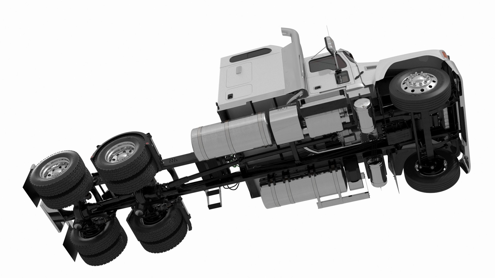 Mack CHU613 Truck Simple Interior Model - TurboSquid 2302707