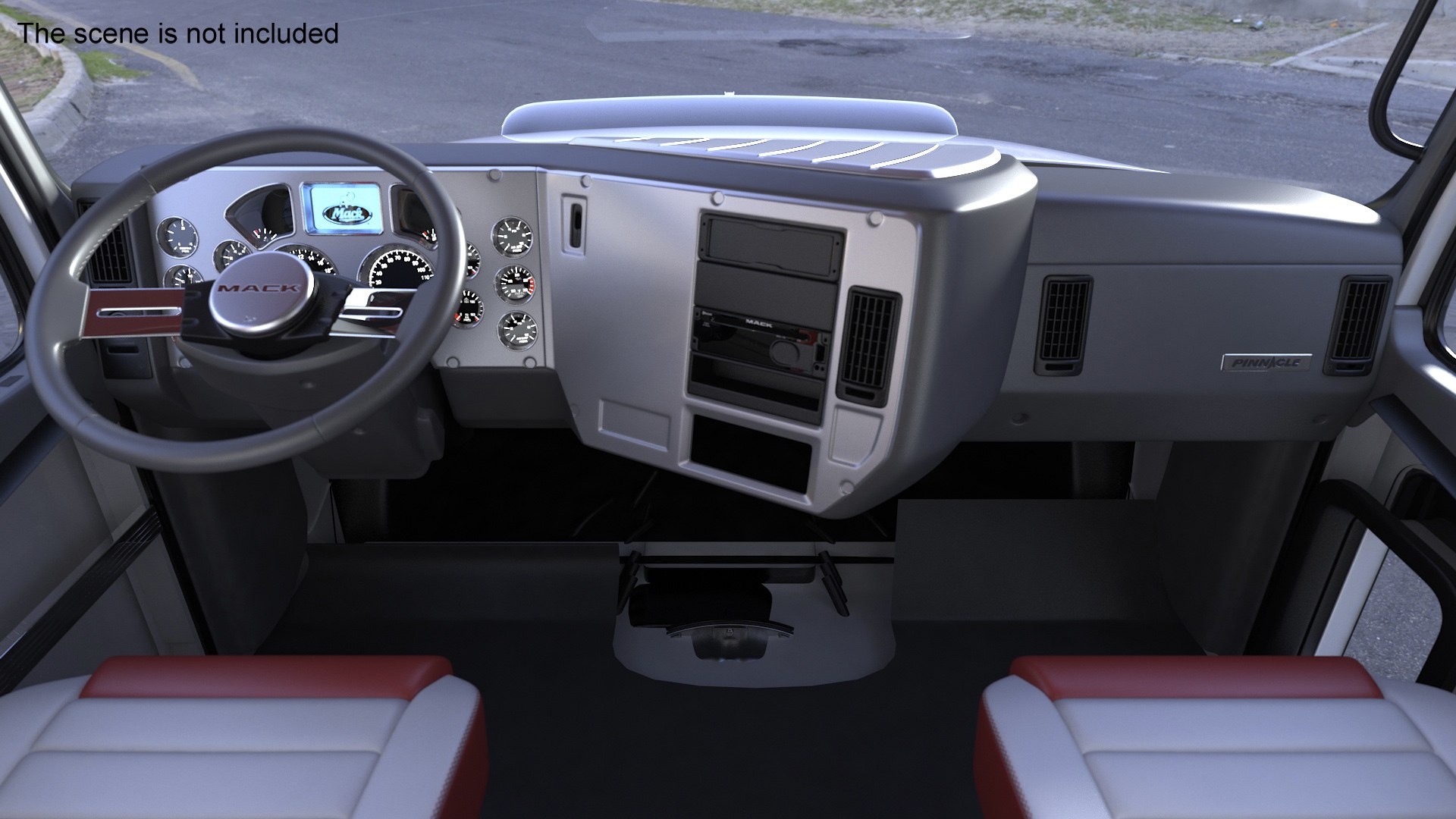 Mack CHU613 Truck Simple Interior Model - TurboSquid 2302707