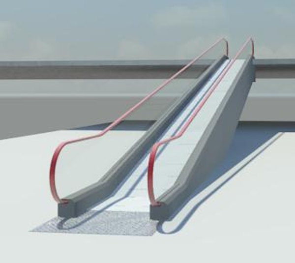 3D Revit Family walkway moving Travelator