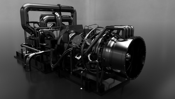 3d aircraft engine model