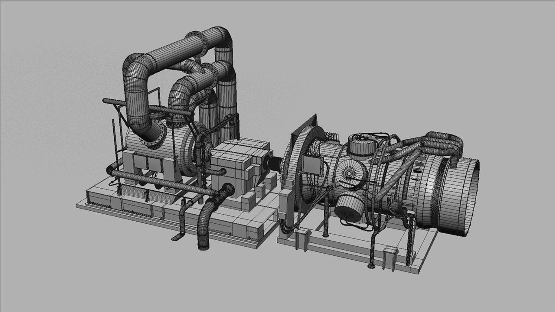 Jet Engine Test Stand 3d Max