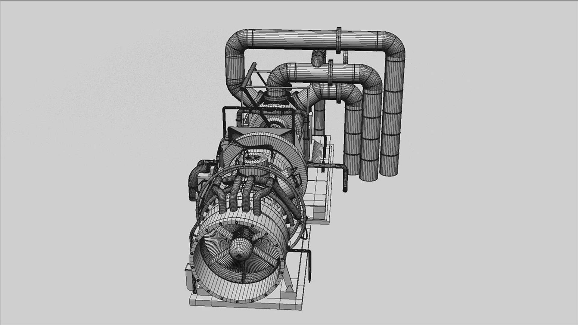 Jet Engine Test Stand 3d Max