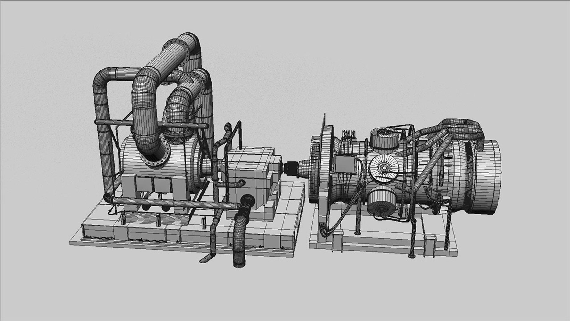 Jet Engine Test Stand 3d Max