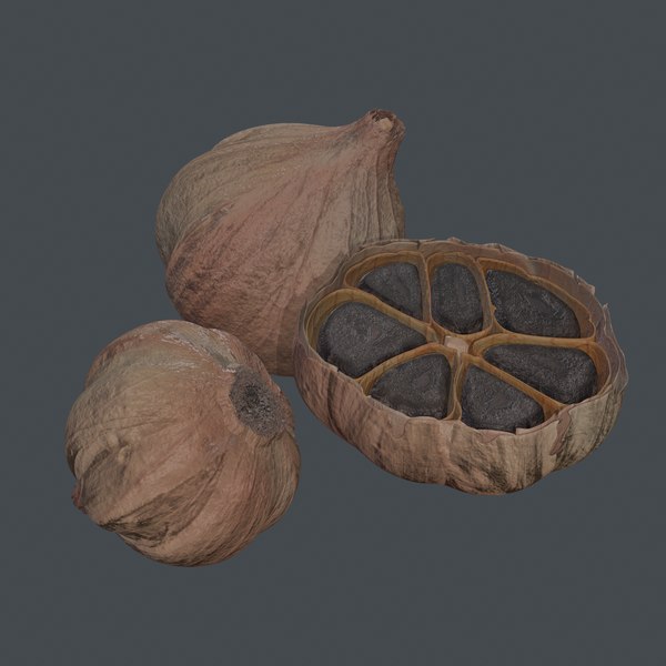 3D garlic black model - TurboSquid 1688745