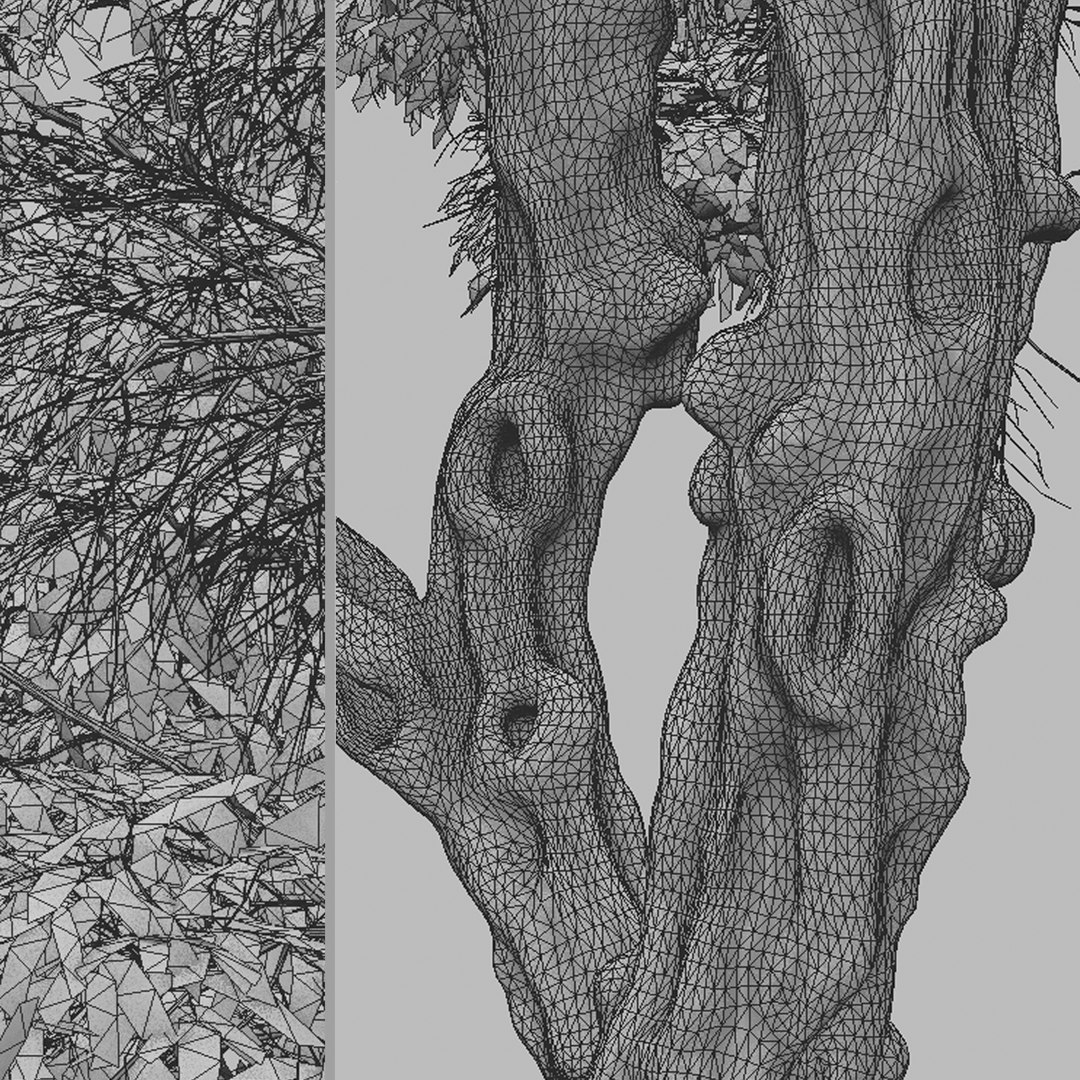 3D Set Of Honey Locust Or Gleditsia Triacanthos Tree Model - TurboSquid ...