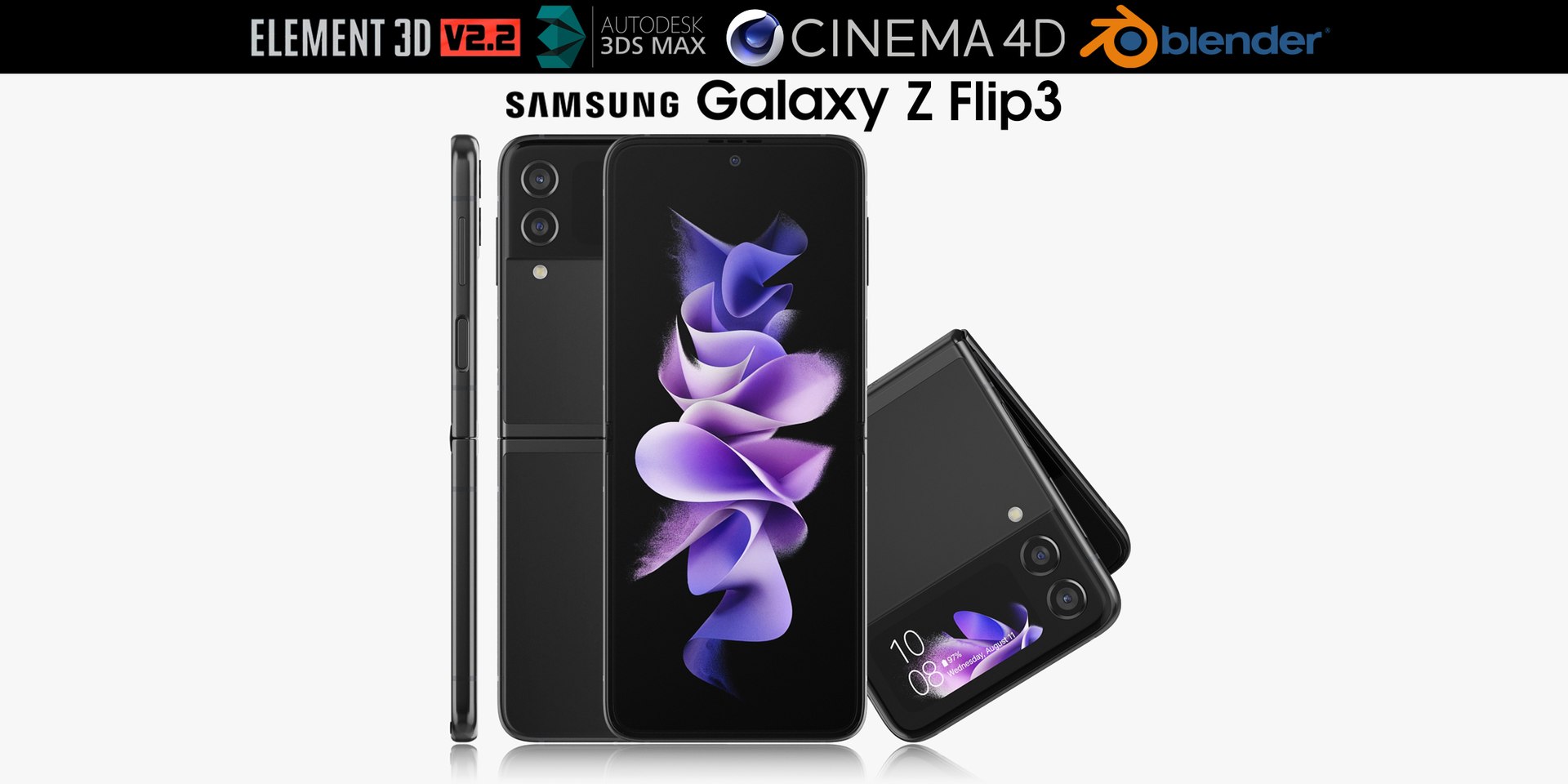3D Samsung Galaxy Z Flip 3 - TurboSquid 1779136