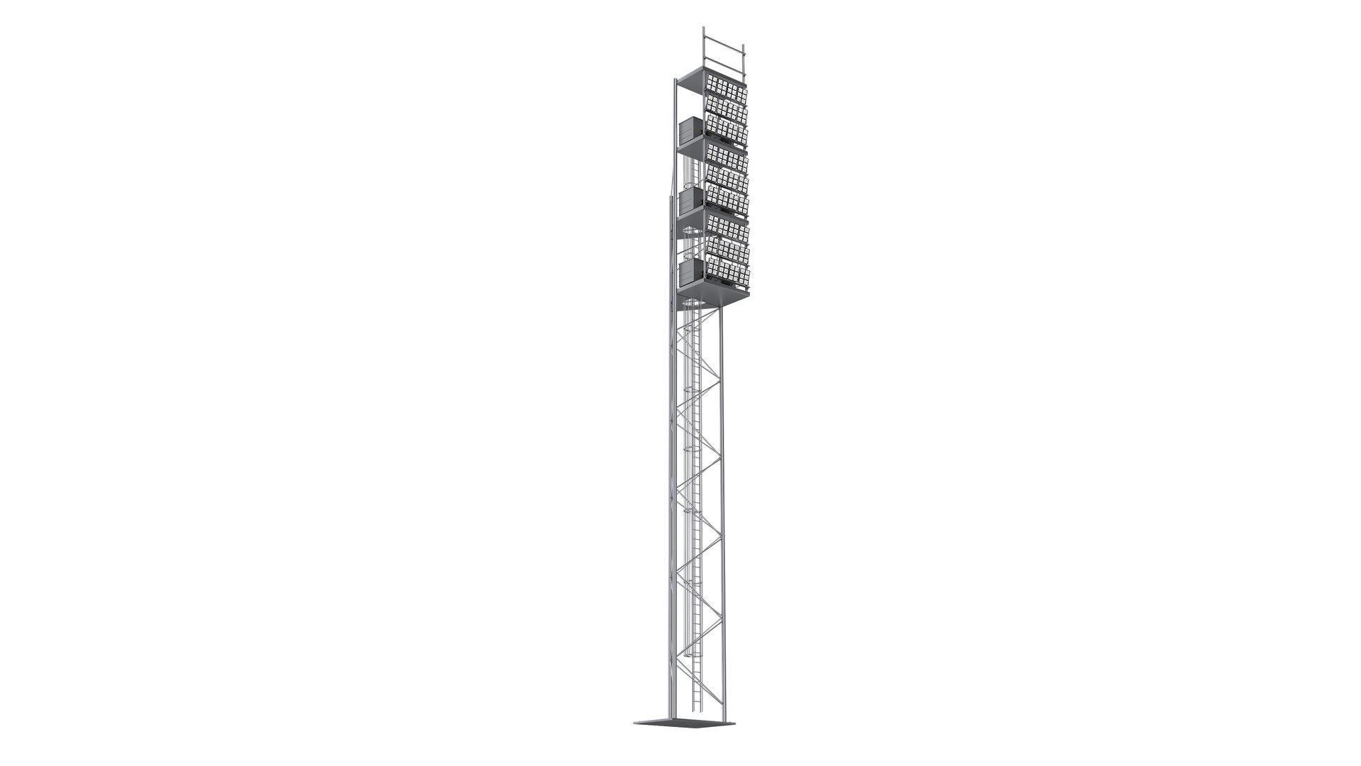 Stadium Lighting Pole 3D Model - TurboSquid 2227046
