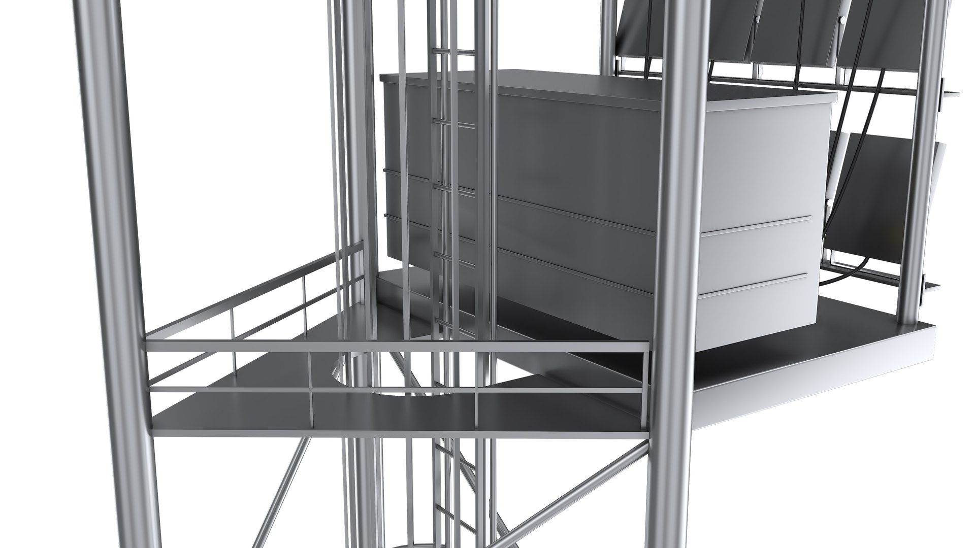 Stadium Lighting Pole 3D Model - TurboSquid 2227046