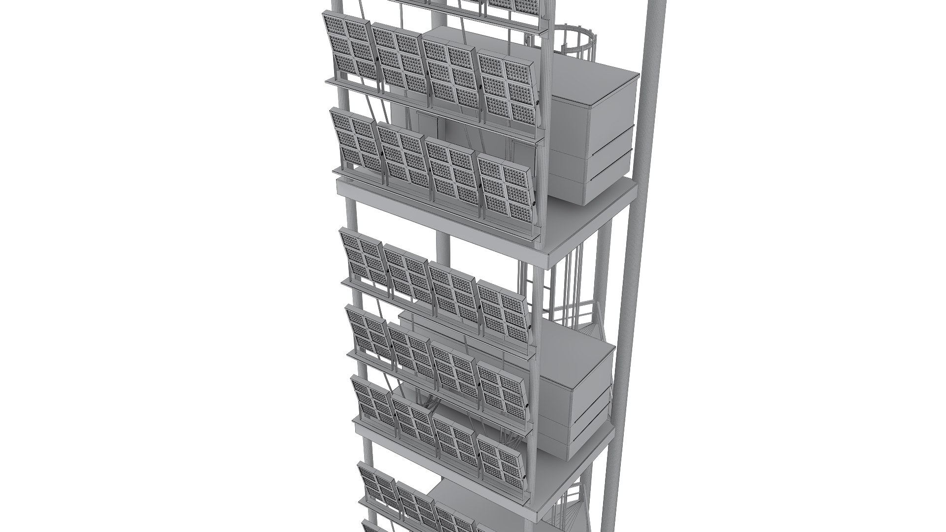 Stadium Lighting Pole 3D Model - TurboSquid 2227046