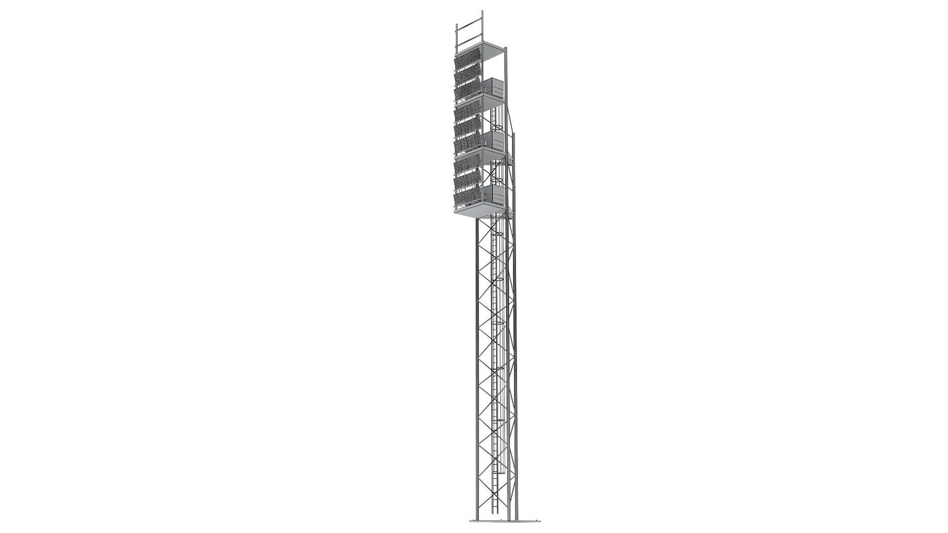 Stadium Lighting Pole 3D Model - TurboSquid 2227046
