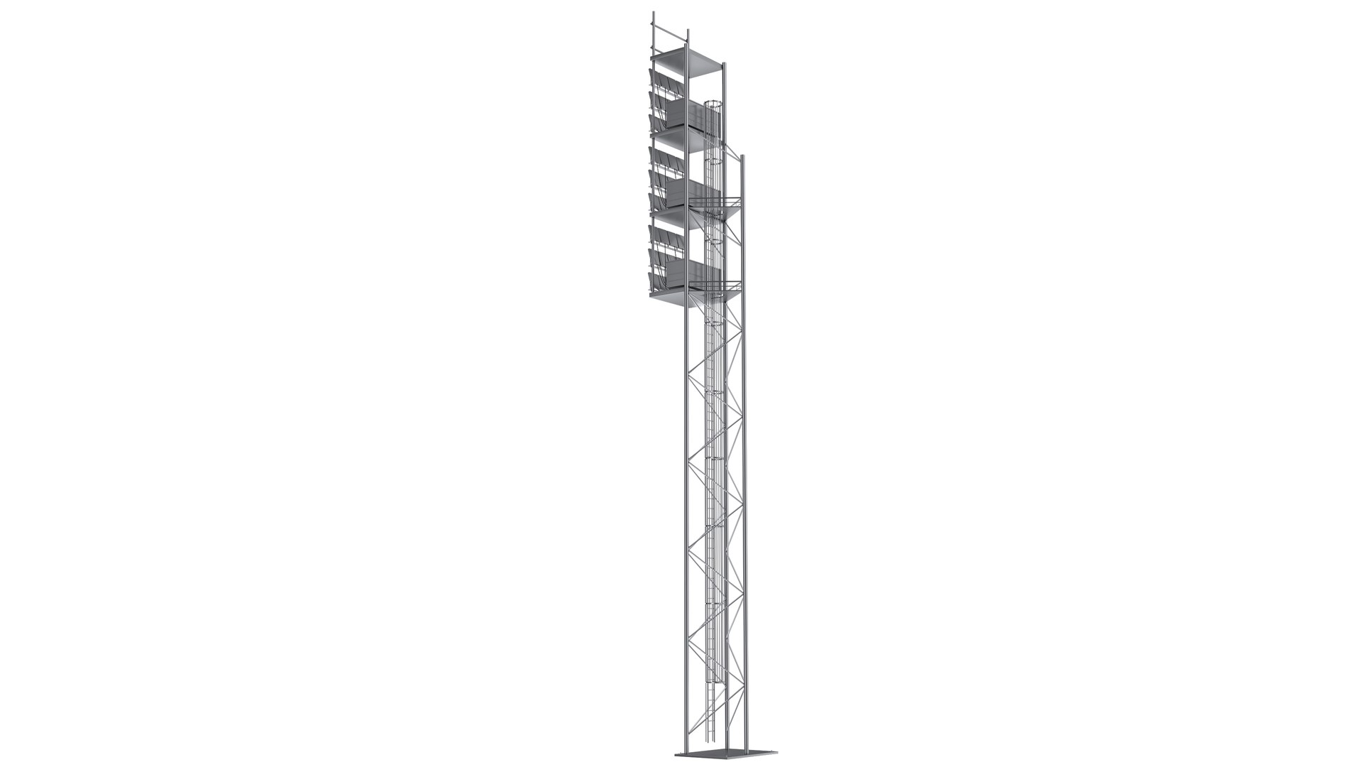 Stadium Lighting Pole 3D Model - TurboSquid 2227046