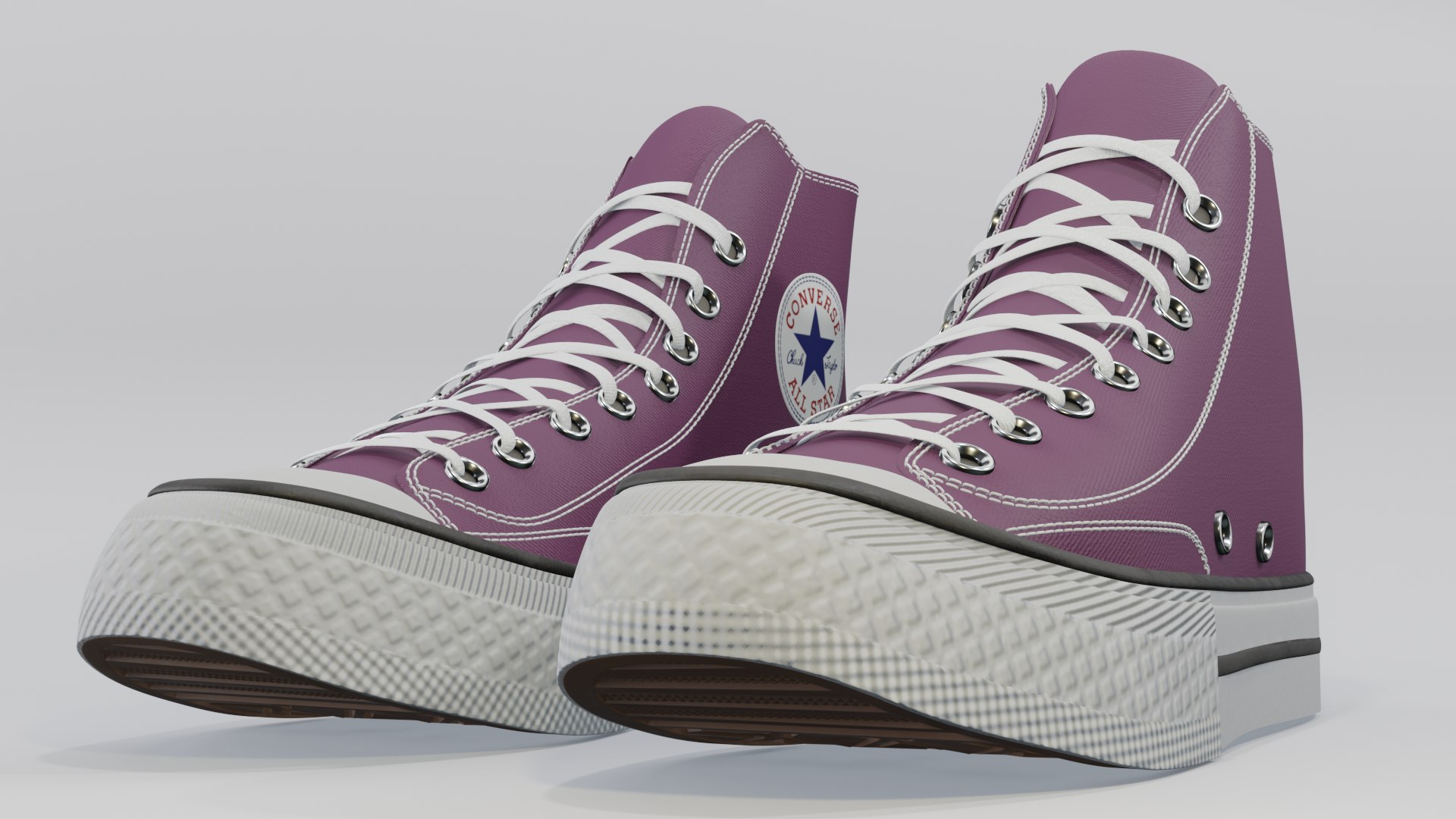 Basketball Leather Shoes Converse All Star Purple model - TurboSquid ...