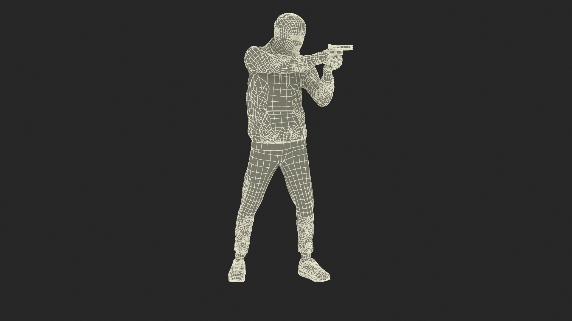 3D Armed Robber Character Aiming Pose Model - TurboSquid 2328323